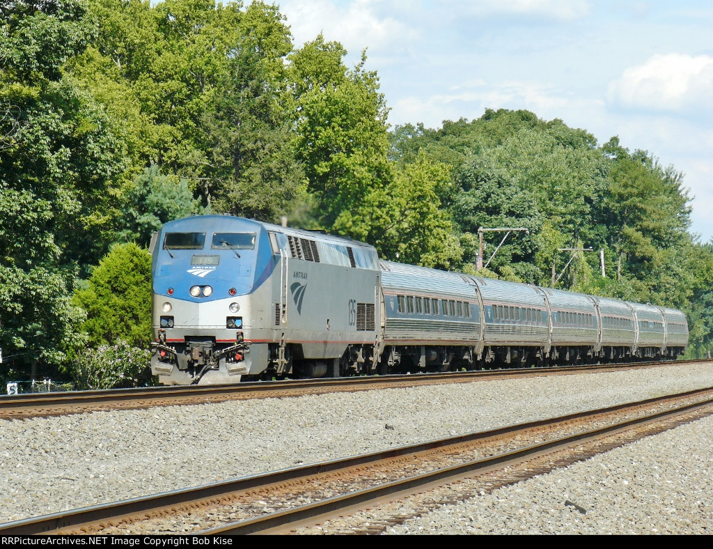Amtrak Train 43, westbound at Cove at 3:56 p.m.